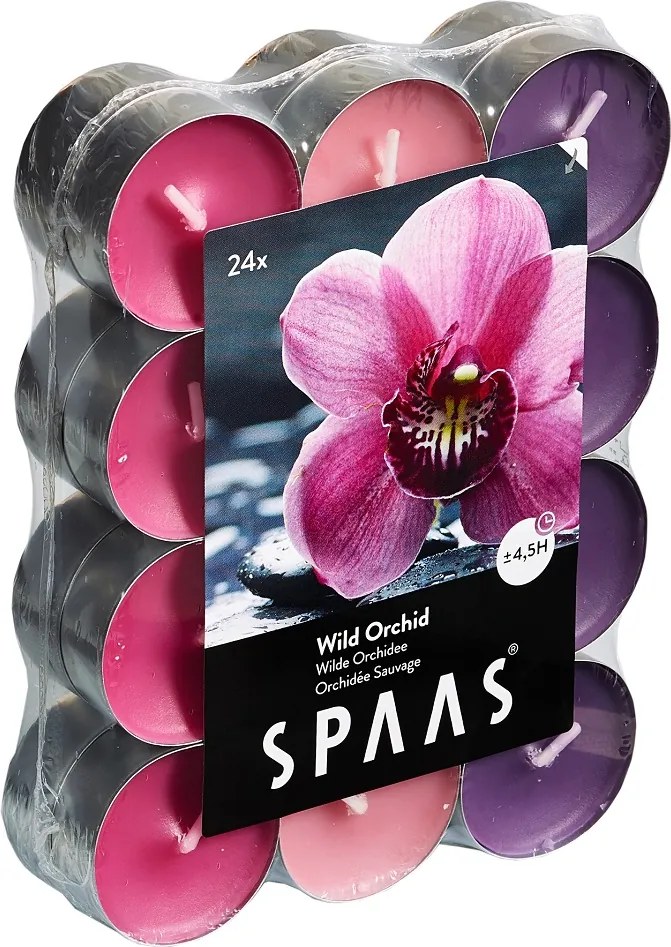 SPAAS Čajové svíčky vonné 24KS MIX orchidej
