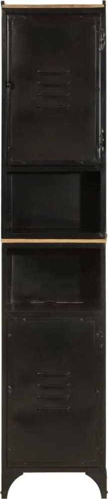 vidaXL Koupelnová skříňka 40 x 27 x 180 cm železo a masivní mangovník [3217108] Barva: Hnědá