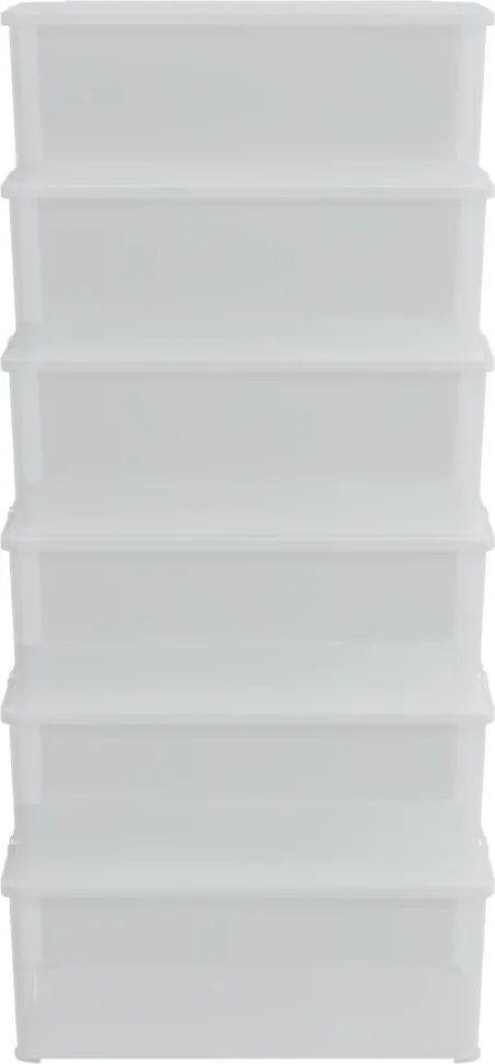 Plastové úložné boxy 6 ks 10 l stohovatelné 3189187