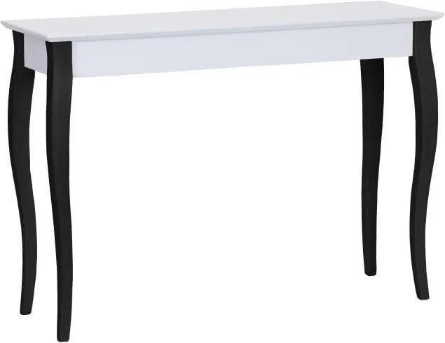 Bílý konzolový stolek s černými nohami Ragaba Lilo, šířka 105 cm