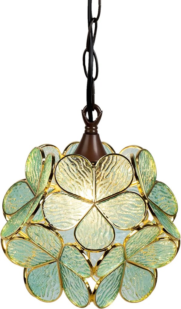 Závěsná lampa LumiLamp Tiffany 21x21x17/90 cm Sklo zelená E14