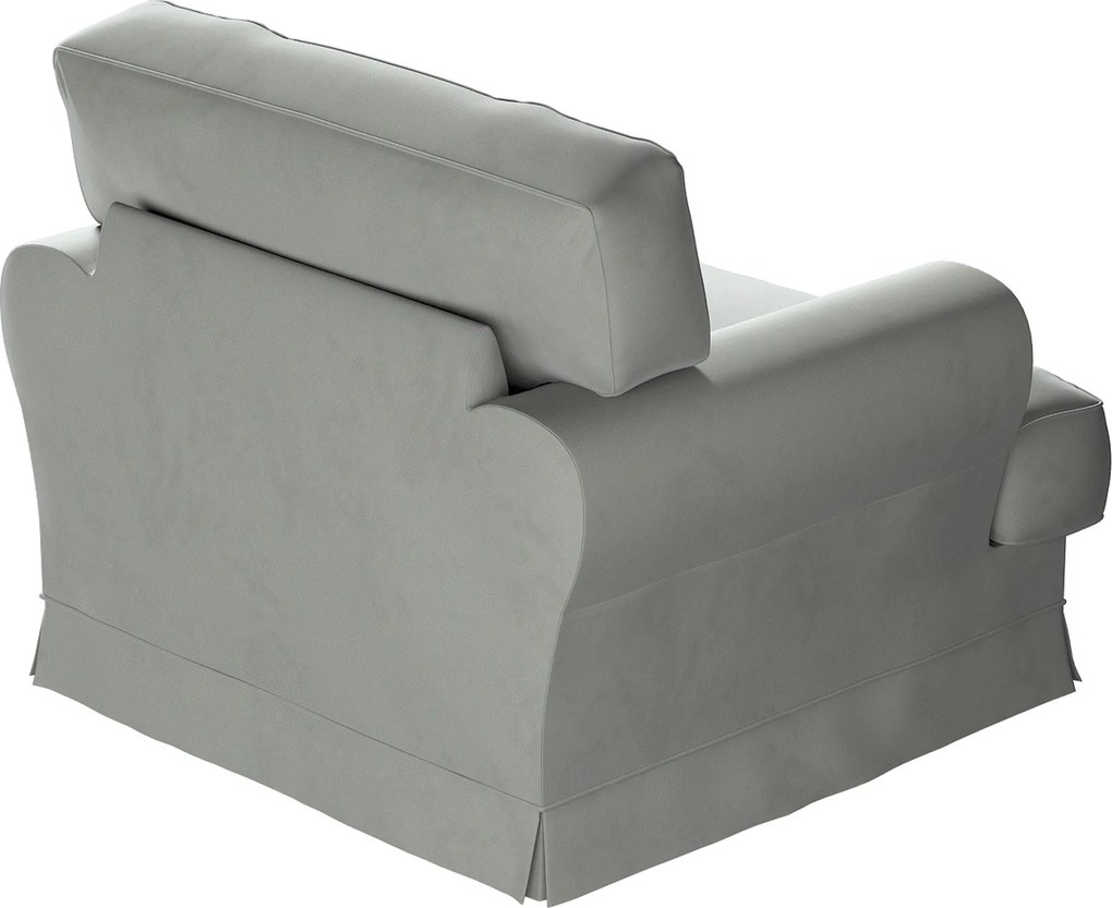Potah na křeslo IKEA Ekeskog barva šedá látka lesklé, sametová