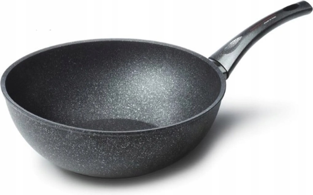 Pánev Wok Hluboká titanová kamenná Diamantová 28 cm Italská indukce