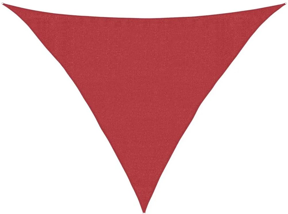 Stínící plachta 160 g/m² červená 3,5 x 3,5 x 4,9 m HDPE 311642