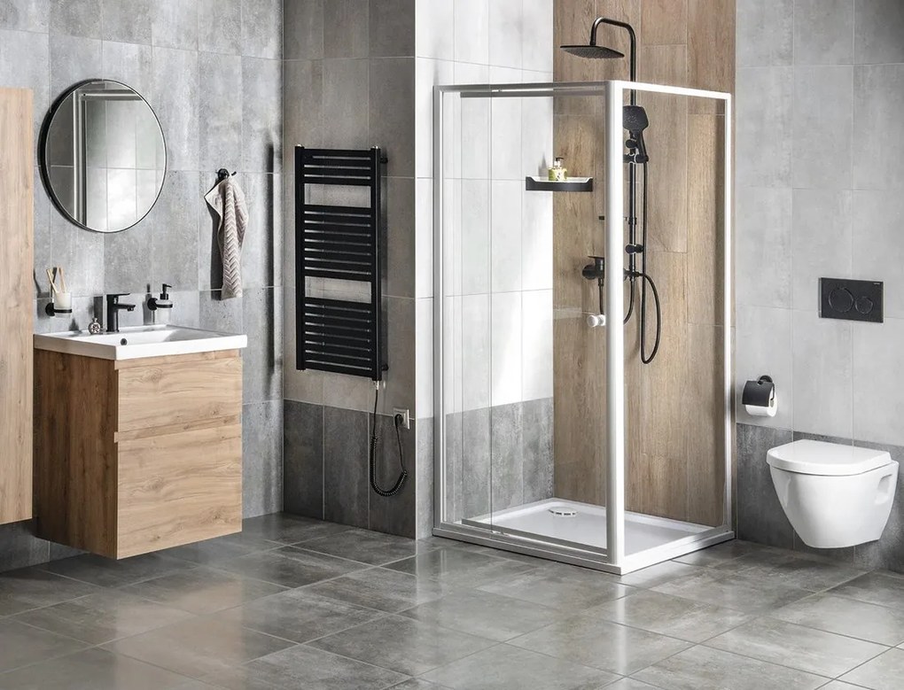 Aqualine Aqualine, AMICO sprchové dveře výklopné 1040-1220x1850mm, čiré sklo, G100