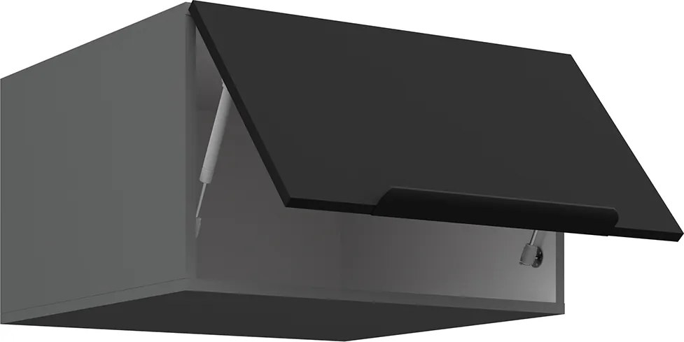 ARIA ab | horní skříňka 60 NAGU-36 1F výklopná | 60 cm | HLUBOKÁ | ANTI FINGERPRINT povrch | antracit/černá