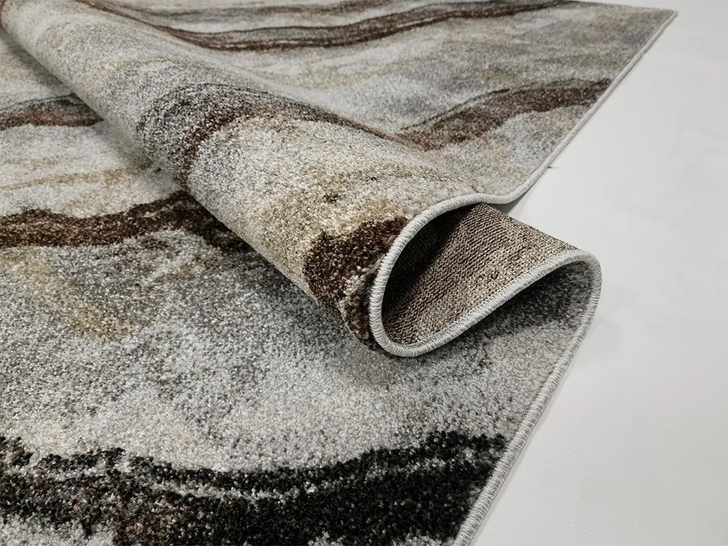 BE Koberec Wenus 7772 GREY - šedý obdélníkový Rozměr: 60x100 cm