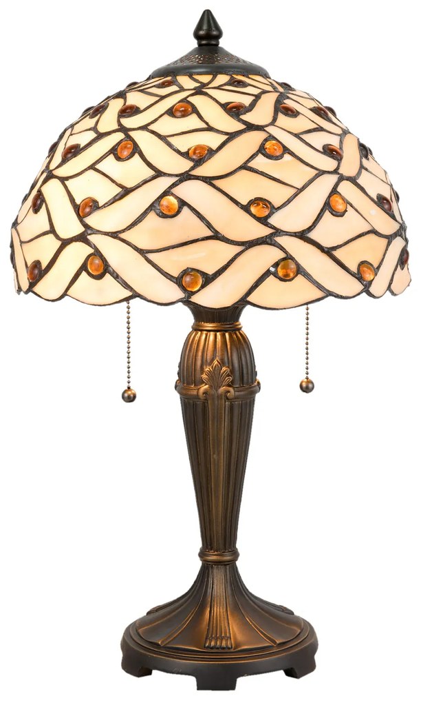 Clayre &amp; Eef Stolní lampa Tiffany  - Ø 30*50 cm  E27 /2x40 W