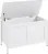 HOMCOM úložný truhla do ložnice 95 L s víkem, úložná lavice s bezpečnostními panty 80x40x50 cm dub