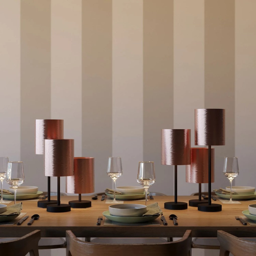 creative cables Kovová stolní lampa Alzaluce pro stínidlo Velikost: 10 cm, Barva: Měď