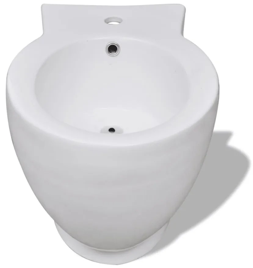 Kulatý bidet volně stojící, bílý, vysoce kvalitní keramika,  140665