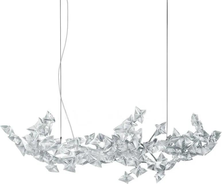 Slamp Hanami Large, závěsné květinové svítidlo, 54W LED 2700K, délka 96cm, transparentní kabel