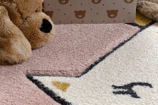 Koberec KIDDO 6106 světle růžový / bílý