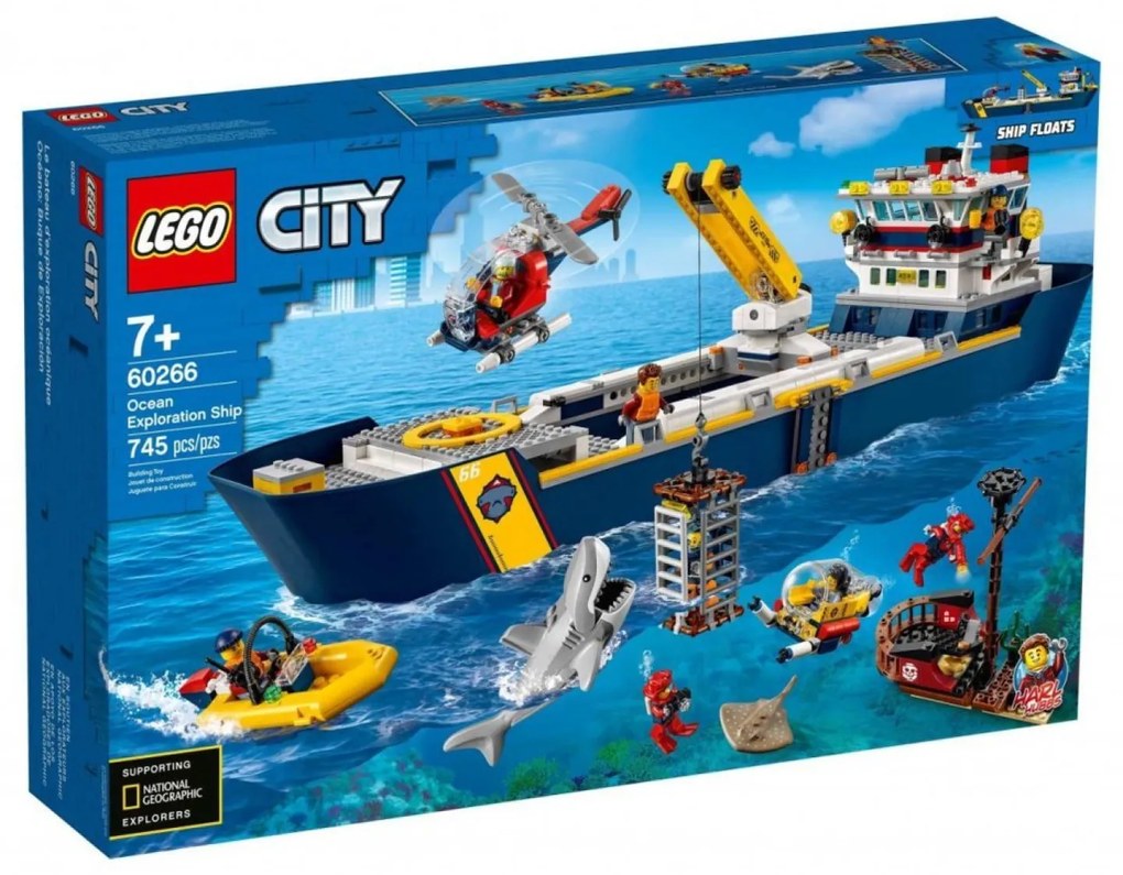 Lego stavebnice lego city 60266 oceánská průzkumná loď