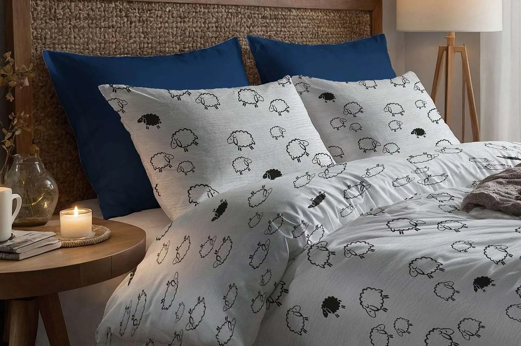 Krepové povlečení Ariete bílé Velikost: 140 x 200 + 70 x 90