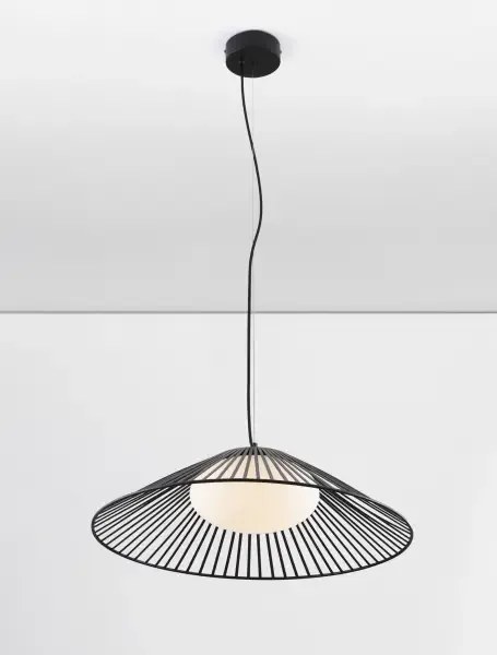 LED černý moderní lustr Brume