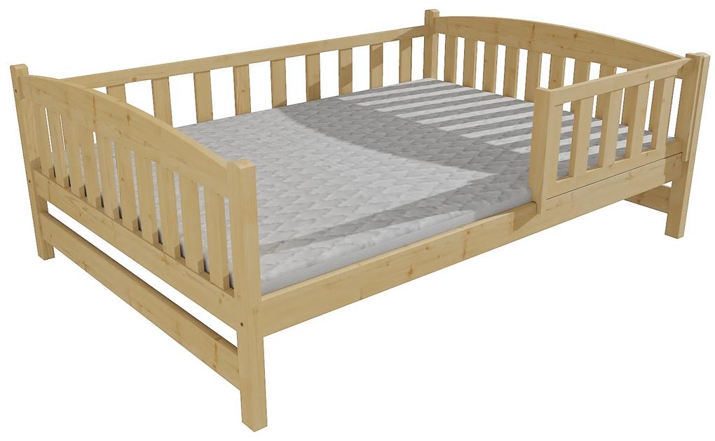 Vomaks Dětská postel DP 002 XL se zábranou Rozměr: 140 x 200 cm, Barva: barva růžová