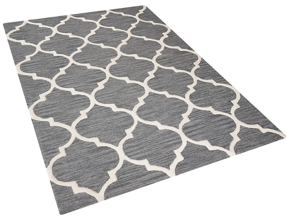 Šedý bavlněný koberec 140x200 cm - YALOVA