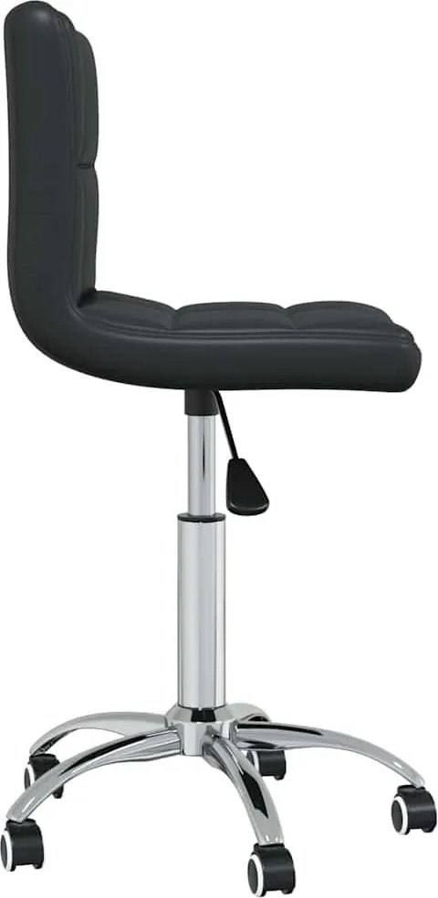 Otočná jídelní židle černá umělá kůže 3087562