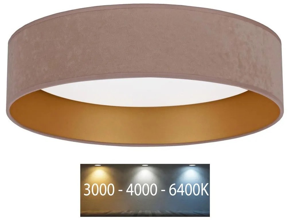 Brilagi | Brilagi - LED Stropní svítidlo VELVET LED/24W/230V 3000/4000/6400K béžová/zlatá | BG0270