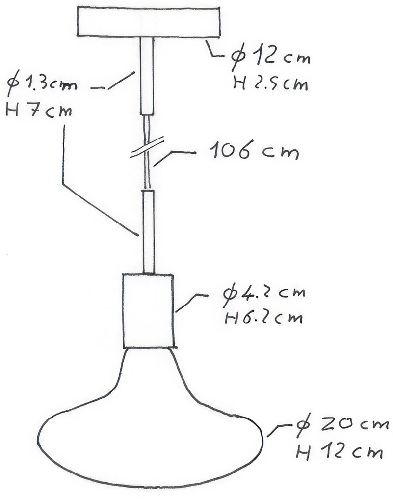creative cables Závěsná lampa s textilním kabelem, kovovými detaily a 7cm kabelovou průchodkou Barva: Bílá-měď