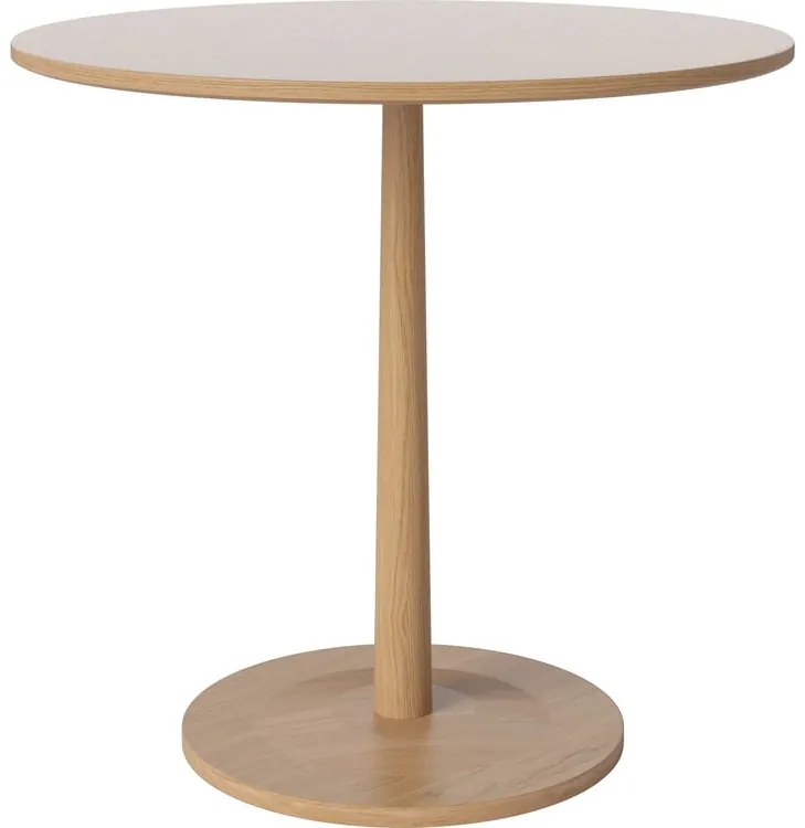Jídelní stůl Turned Ø75 cm, více variant - Bolia Varianta: šedý laminát Fenix, lakovaný dub