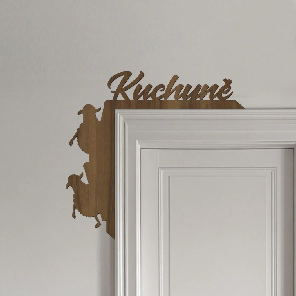 dřevo života Dřevěná cedulka do rohu dveří Kuchyně Zvolte rozměr (cm): 32x30, Zvolte barvu dekoru: Černá