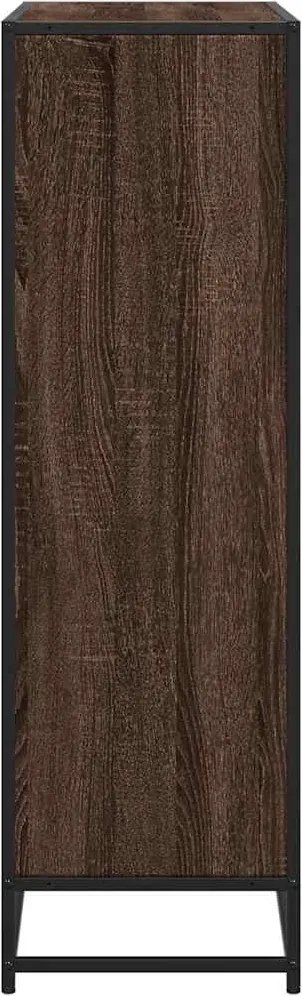 Knihovna hnědý dub 97,5 x 33 x 107,5 cm kompozitní dřevo a kov 3300864