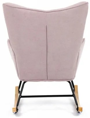 Houpací křeslo růžové dřevěné nohy masiv AK-371 PINK2