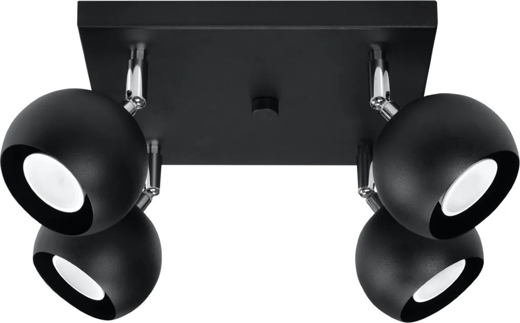 Sollux Lighting Stropní svítidlo OCULARE 4 černé