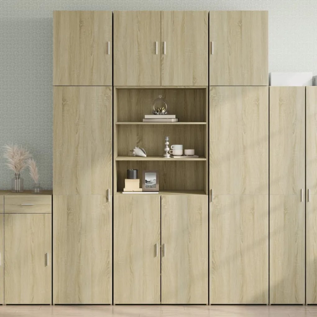 Skříň highboard dub sonoma 80 x 42,5 x 249 cm kompozitní dřevo 3281359