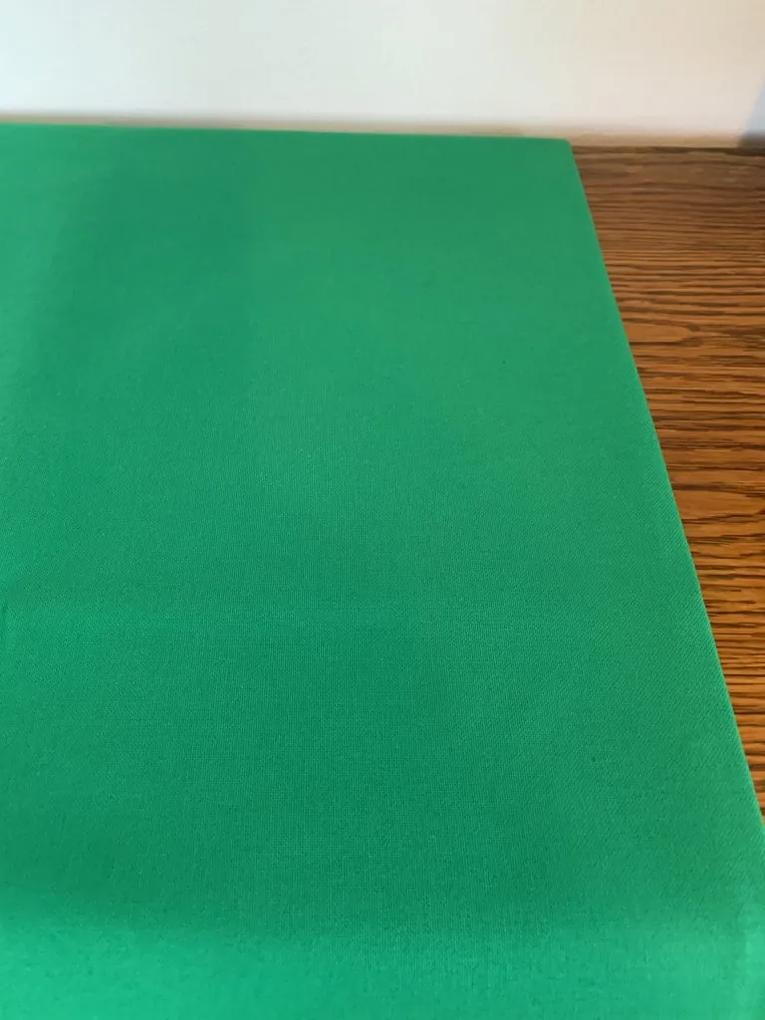 K-U ručně šitý ubrus středně zelená, 80 cm x 120 cm