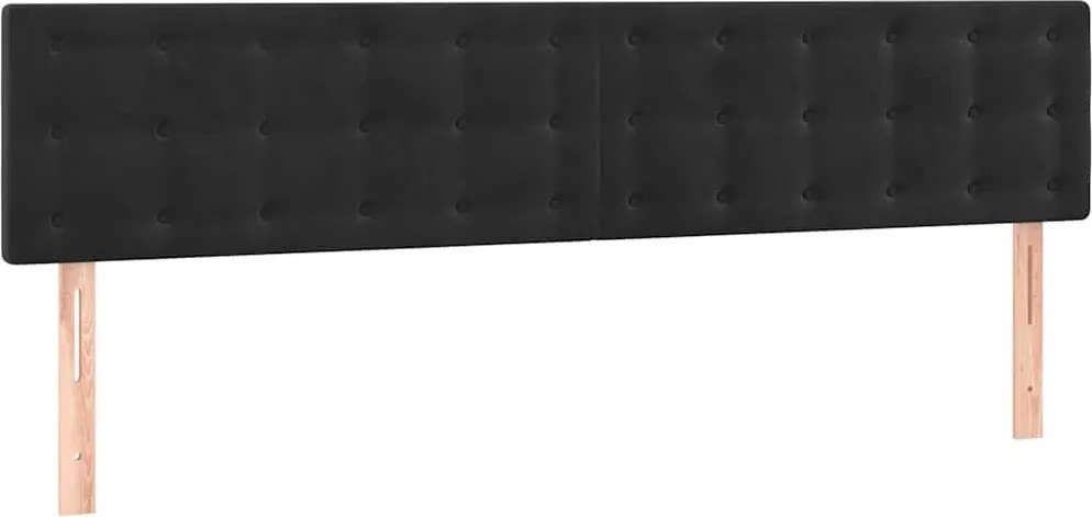 Box spring postel s matrací černá 160x200 cm samet 3127741
