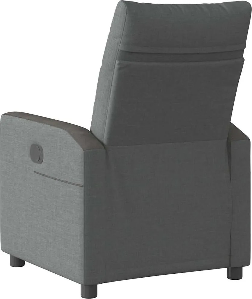 Elektrické polohovací křeslo tmavě šedé textil 3324039