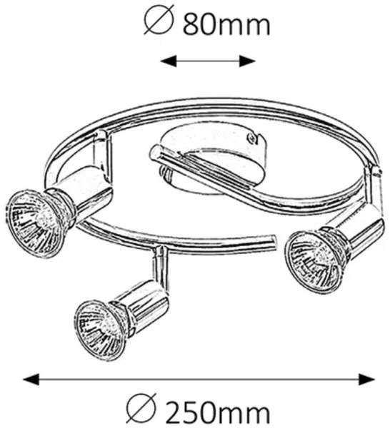 Rabalux 6048 - Bodové svítidlo NORTON 3xGU10/50W/230V