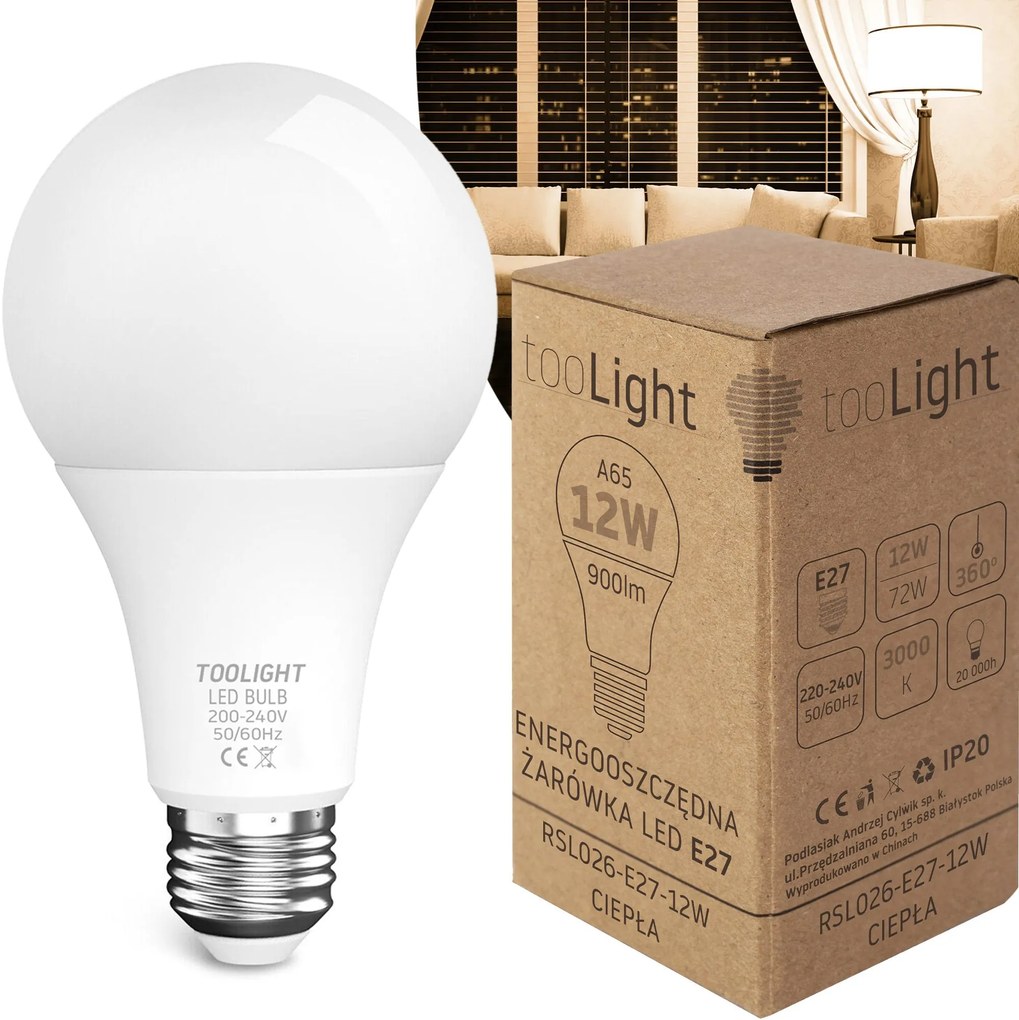 Spectrum LED LED žárovka studená LED RSL026 E27 12W Warm
