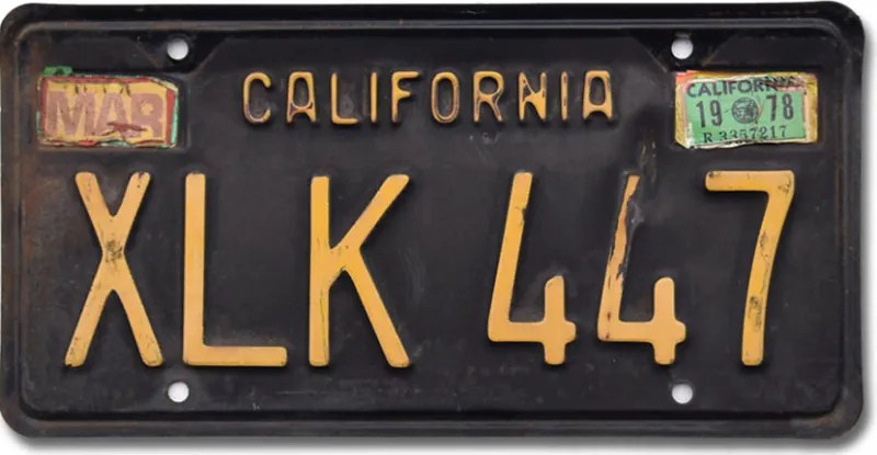 Americká SPZ California 1963 Black XLK 447