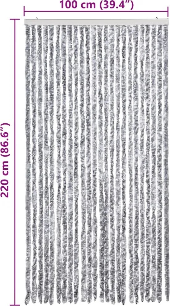 vidaXL Závěs proti hmyzu 100 x 220 cm žinylka [284281] Barva: Modro-bílá
