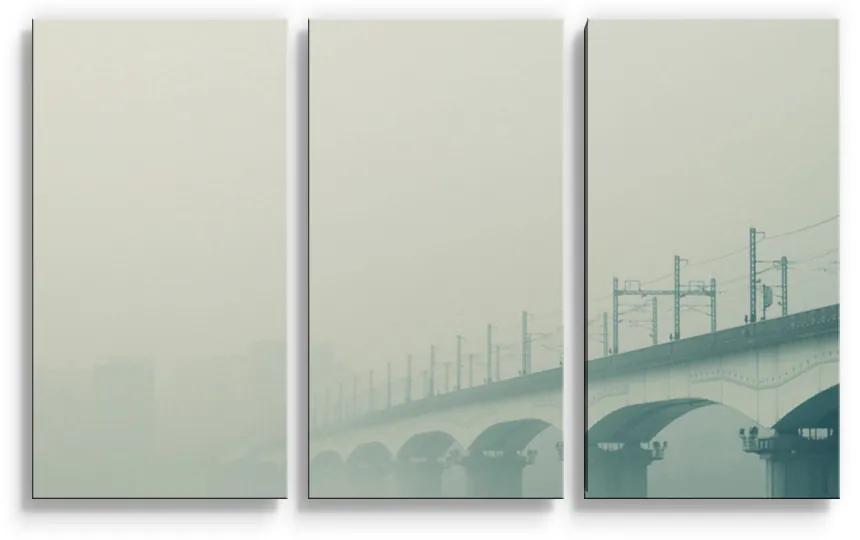 Sablio Obraz - 3-dílný Železniční most - 120x80 cm