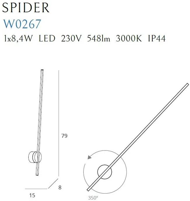 Maxlight W0267 SPIDER Nástěnné svítidlo IP44, černé
