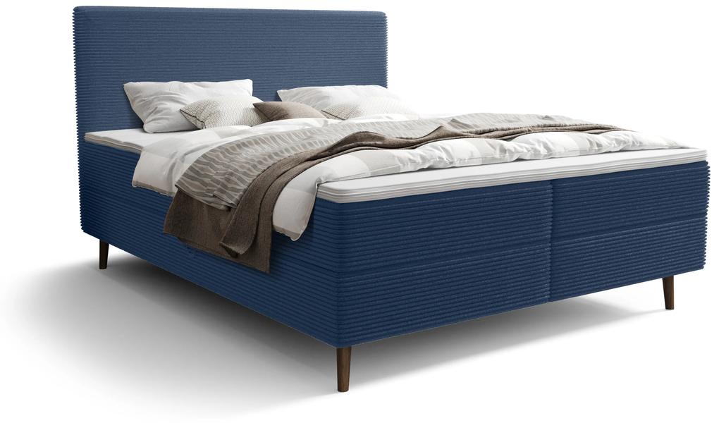 Jednolůžková postel 120 cm Napoli Bonell (modrá) (s roštem, s úl. prostorem). 1082434