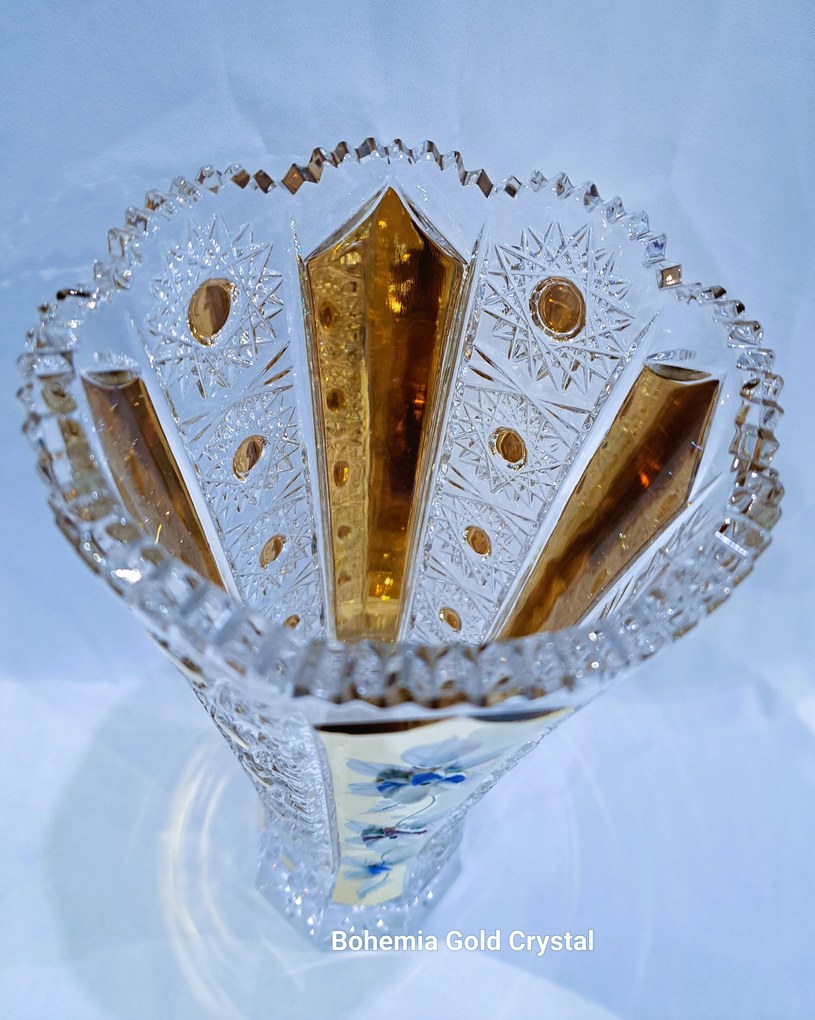 Váza otevřená se zlatem a smaltem 25,5 cm II.