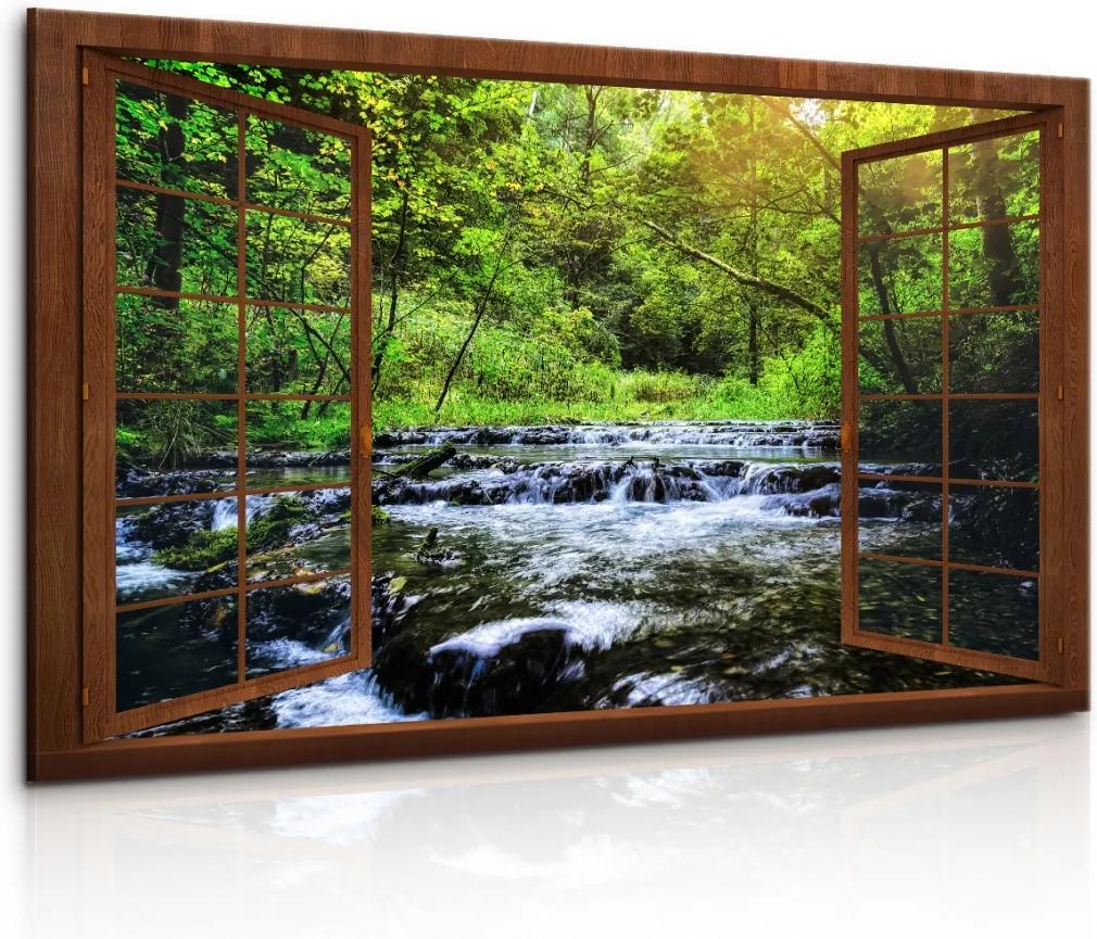 Obraz Okno do ráje lesní pohody Velikost: 150x100 cm
