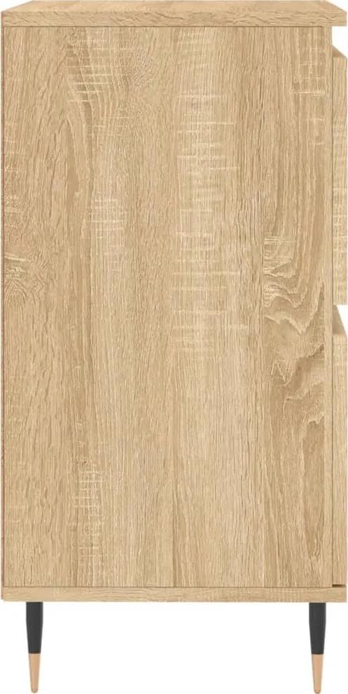 vidaXL Příborníky 2 ks kompozitní dřevo [3190168] Barva: bílá s vysokým leskem