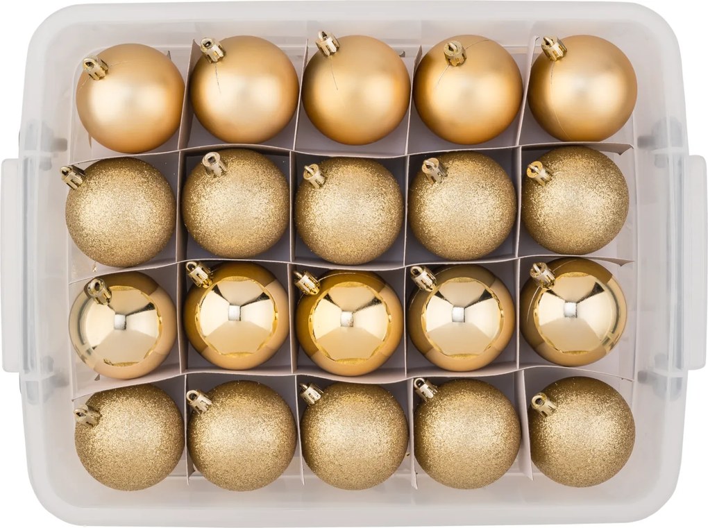 Livarno® Sada vánočních koulí, 70dílná (zlatá)
