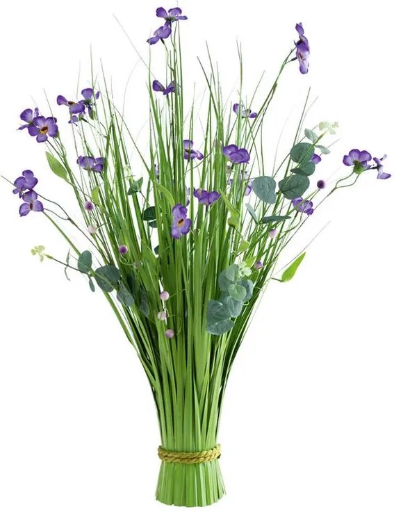 Okrasná tráva svazek, fialové květy 70 cm