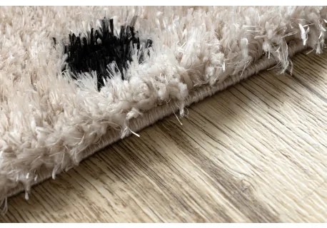 koberec FLUFFY 2370 shaggy tečky krém / antracit velikost 160x220 cm | krásné koberce cz