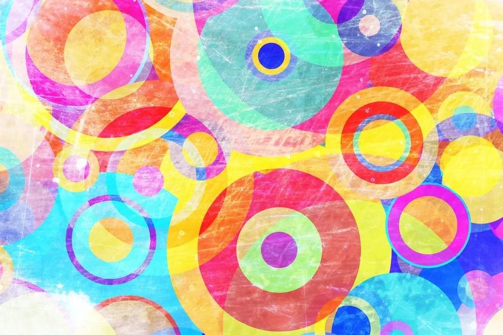 Obraz kruhy plné barev - 120x80 cm