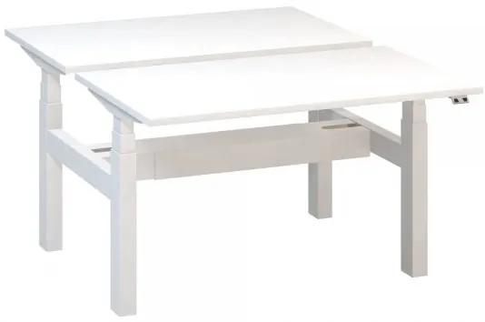 Stůl ProOffice Ergo Up DUO 120 cm, bílá podnož