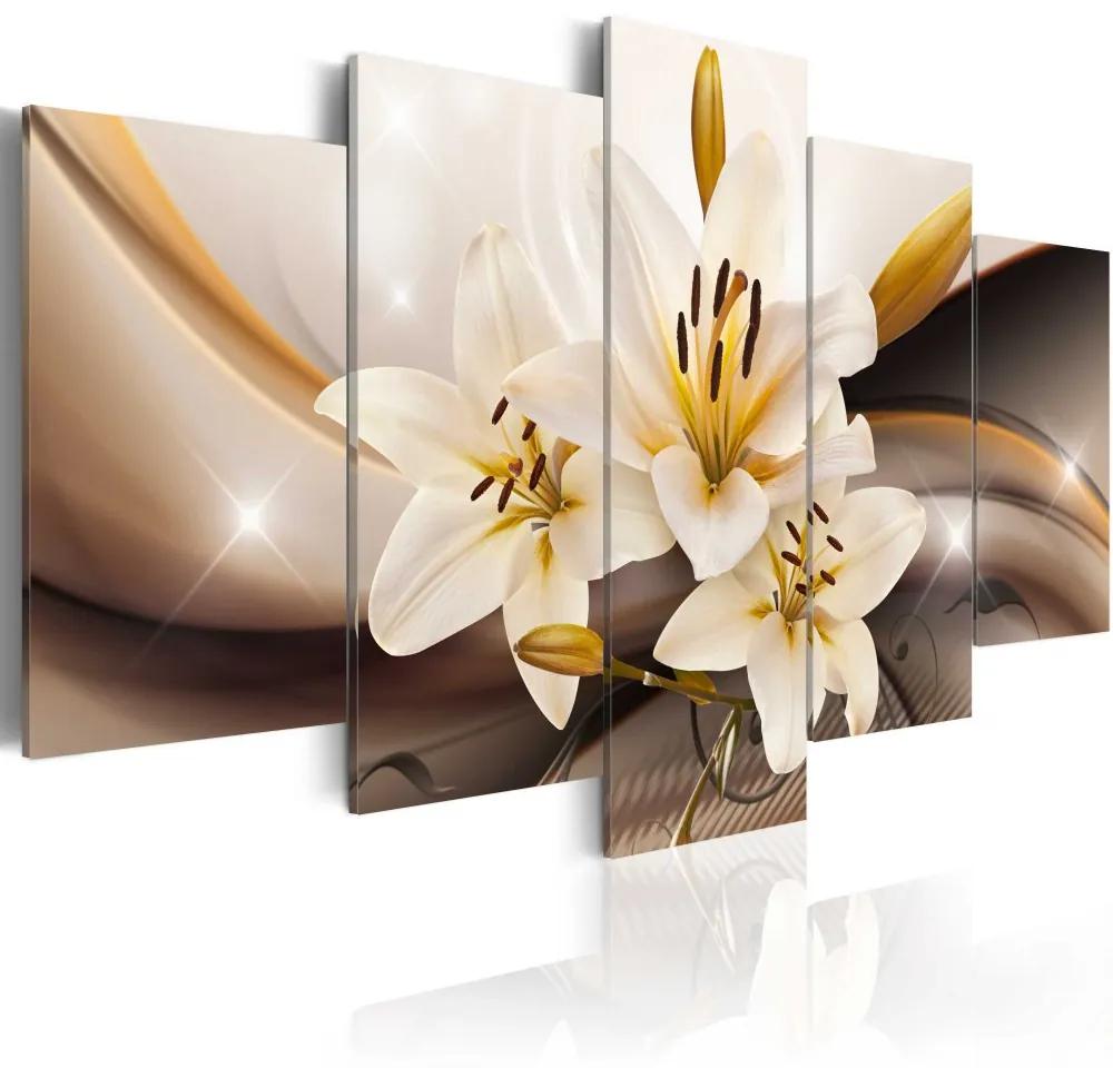 Obraz na plátně Bimago - Shiny Lily 100x50 cm